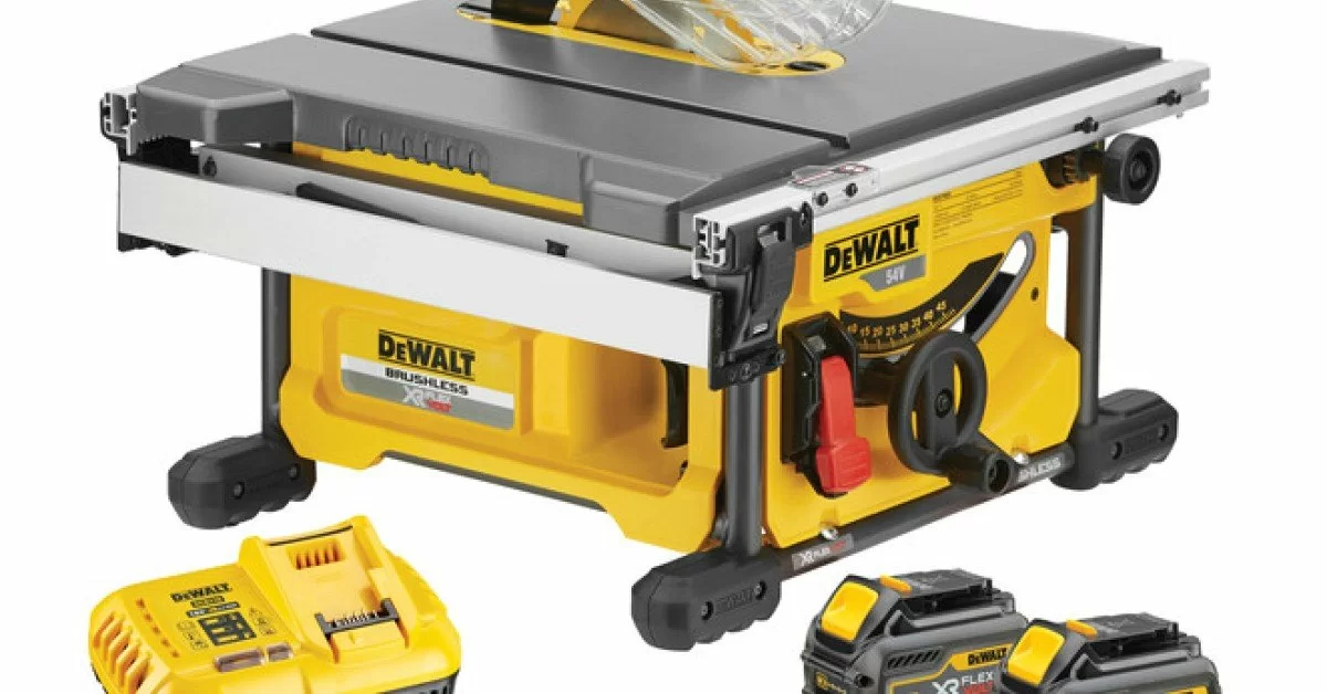 Fierastrau circular de masa cu acumulator 54V DeWalt DCS7485T2-QW, 2 ...