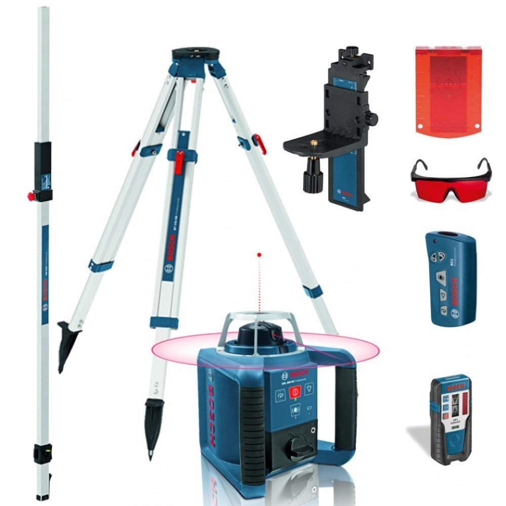 Nivela laser rotativa Bosch GRL 300 HV plus Stativ BT 300, Rigla de ...